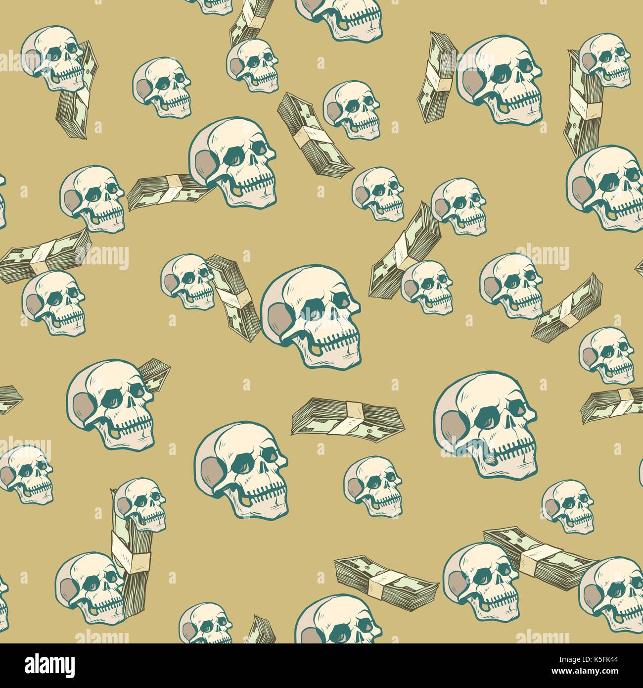 Death and money seamless pattern background Stock Vector Image & Art ...