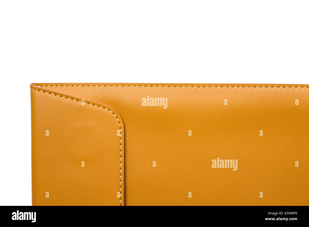 Leather case for notebook and tablet on white background Stock Photo ...
