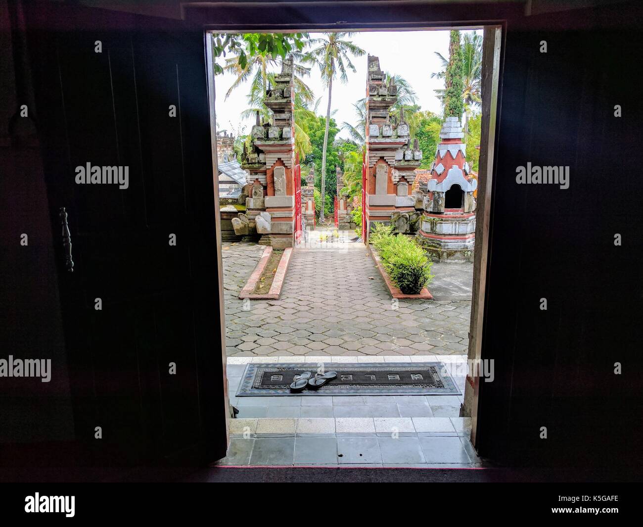 view of bali countryside temples during the day, indonesia Stock Photo ...