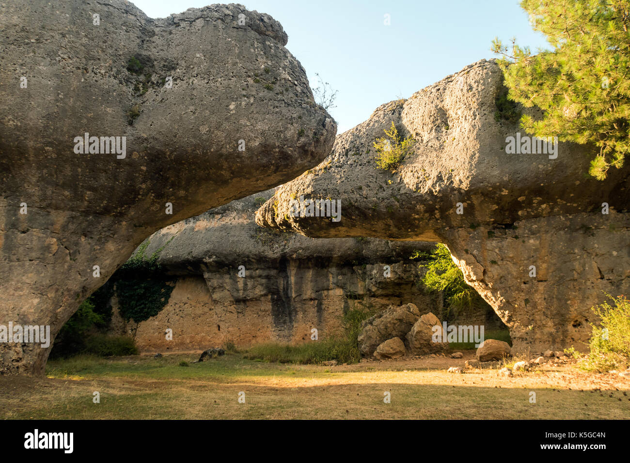 Image of unique rock formations in Enchanted City of Cuenca in Castilla ...