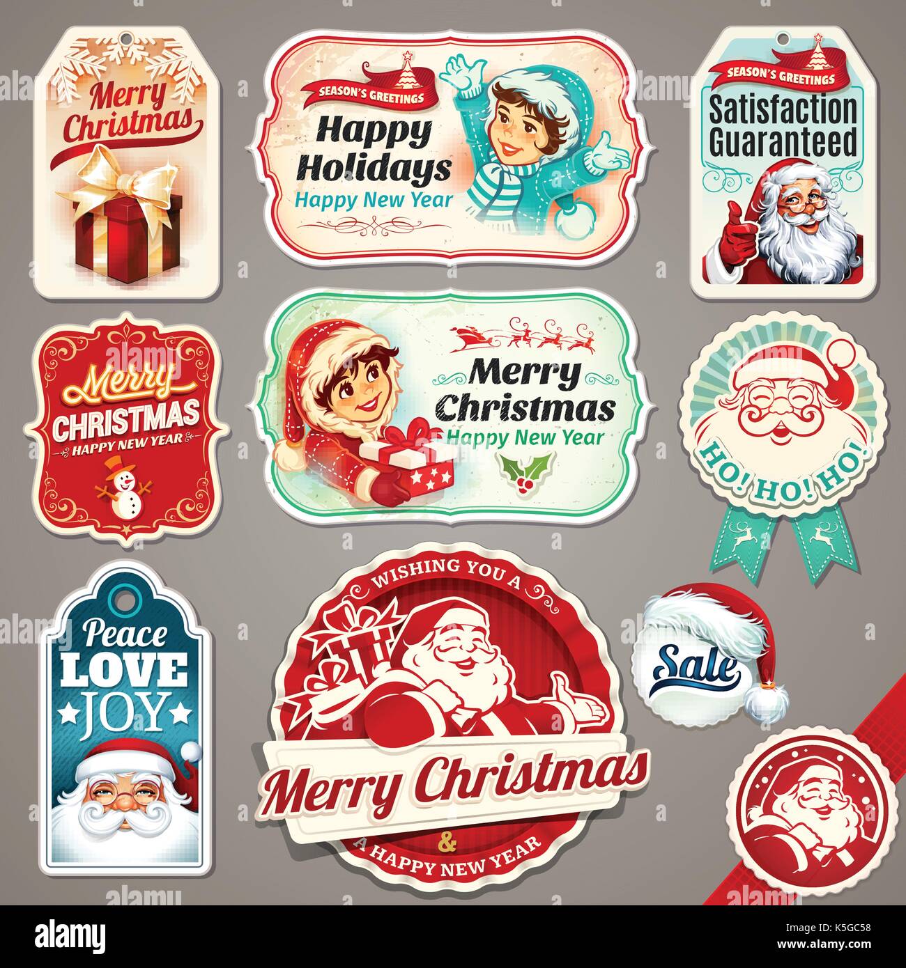 Vintage Christmas Vector Art