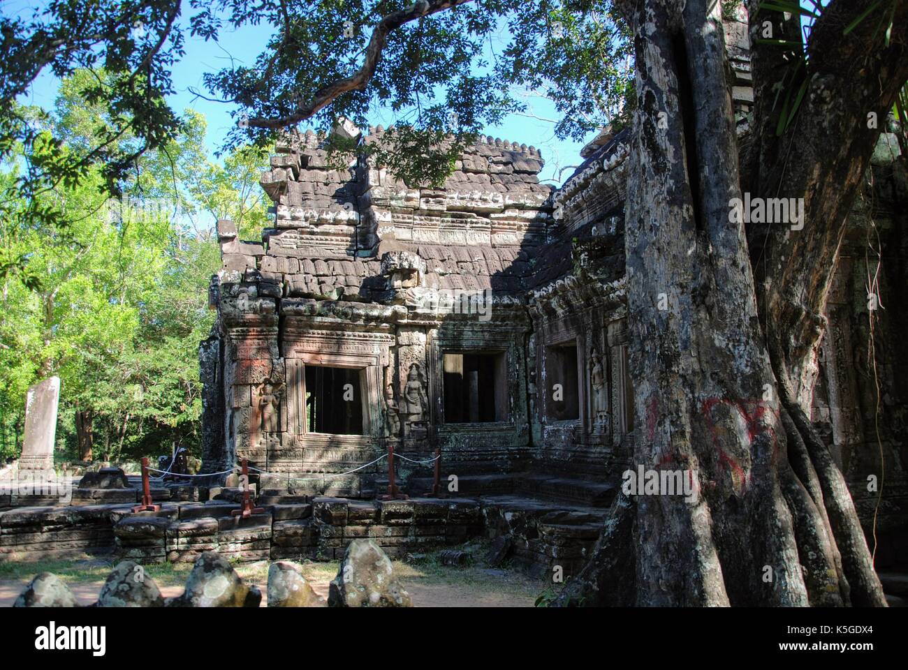 view of the ruins of angkor in the angkor wat temples complex, Krong ...