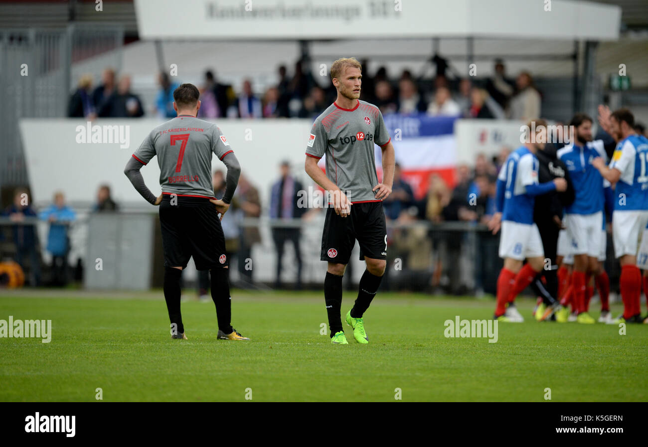 Kiel, Germany. 9th Sep, 2017. Kaiserslautern's Brandon Borrello and ...