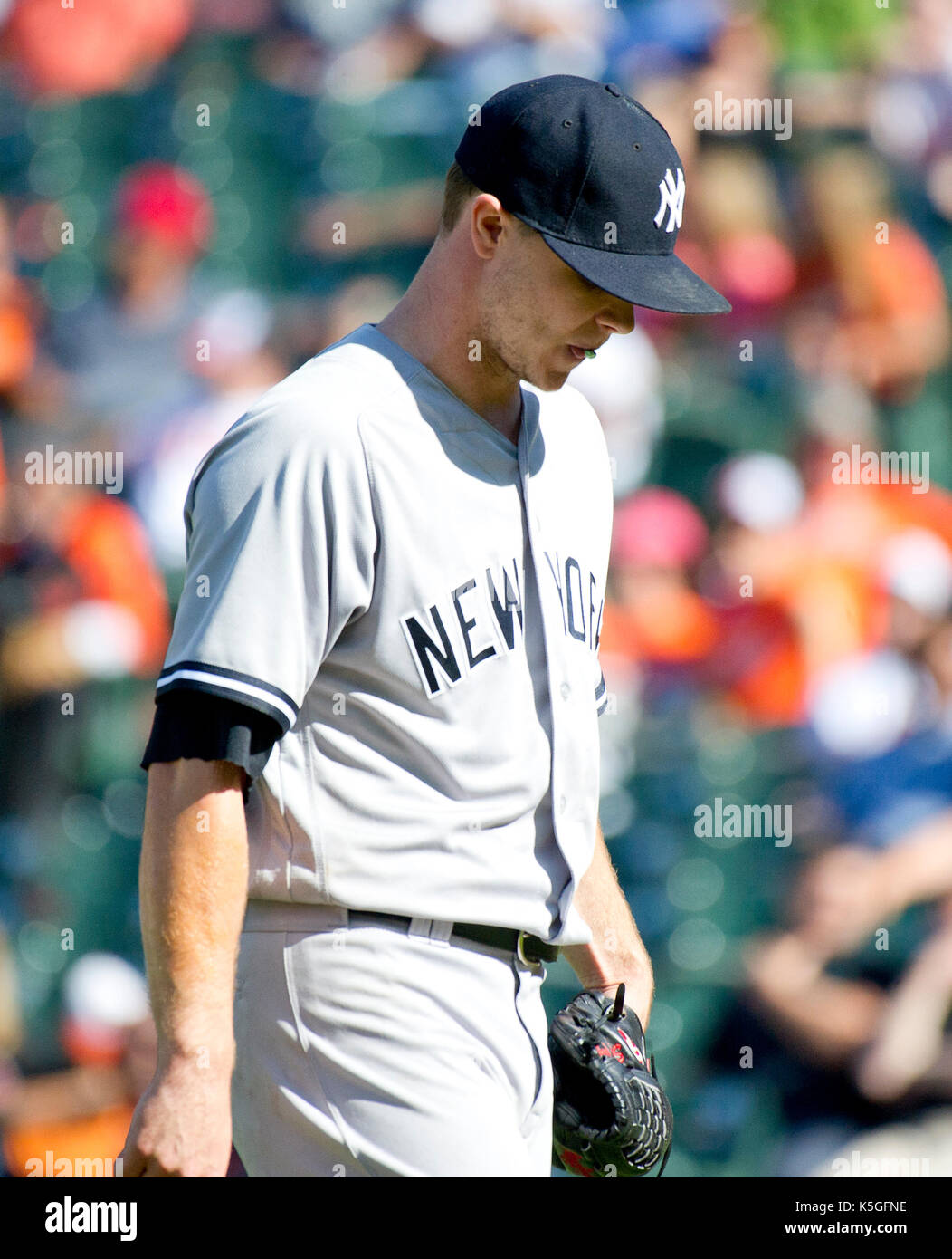 Baltimore, Us. 07th Sep, 2017. New York Yankees starting pitcher Sonny ...