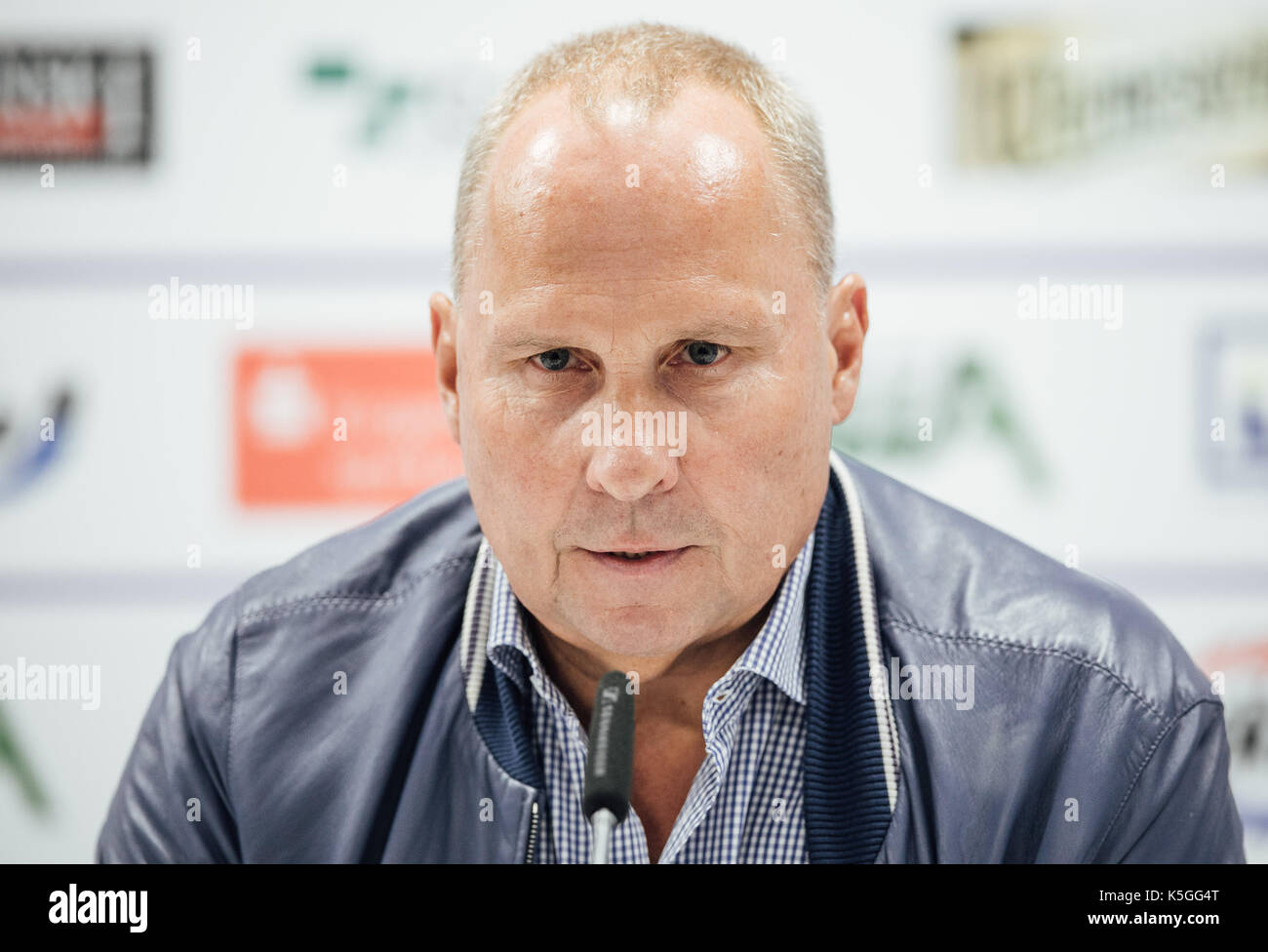 Aue, Germany. 8th Sep, 2017. Helge Leonhardt, the president of German ...