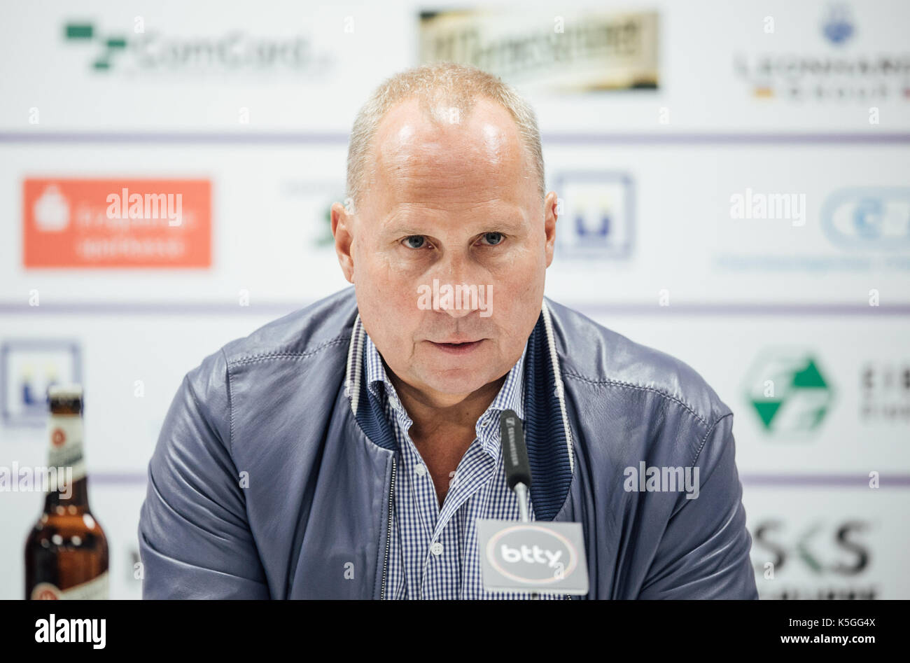 Aue, Germany. 8th Sep, 2017. Helge Leonhardt, the president of German ...