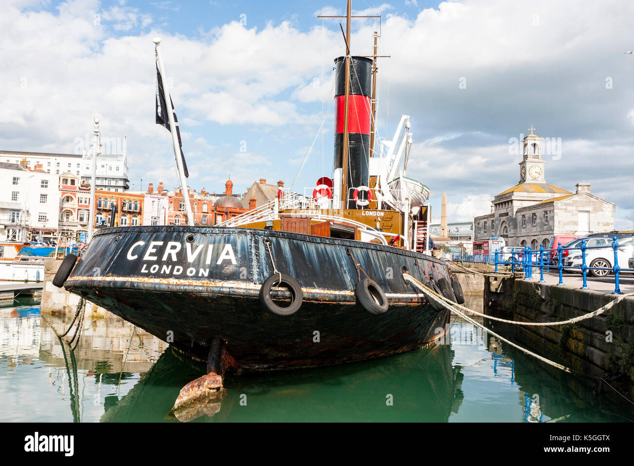 320 ton restored 1940s stream tugboat, Cervia moored at Ramsgate Royal ...