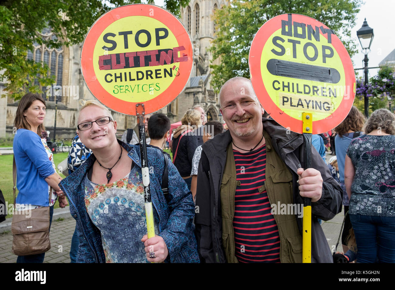 Placards through bristol city centre hi-res stock photography and ...