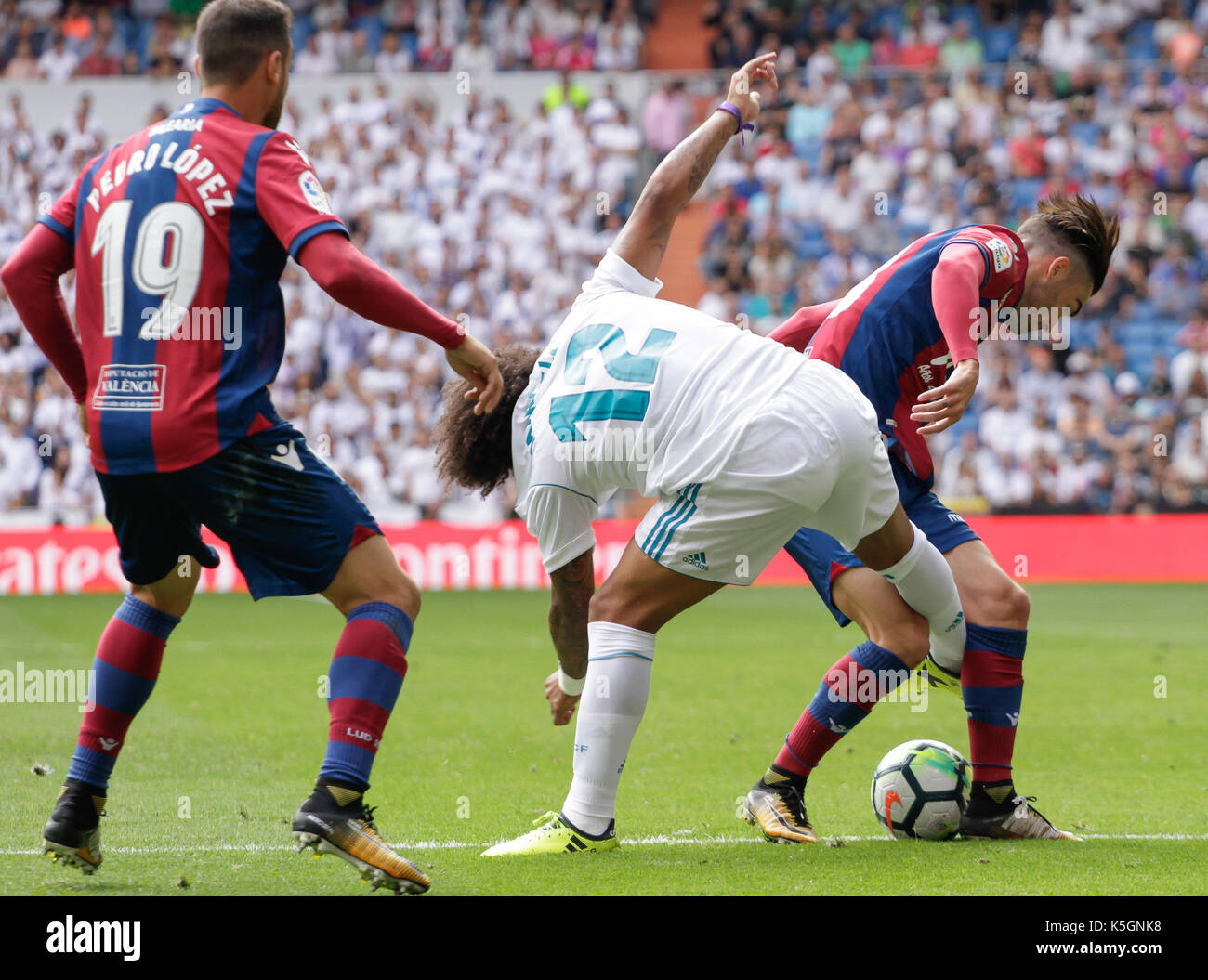 Santiago bernabeu real madrids marcelo hi-res stock photography and ...
