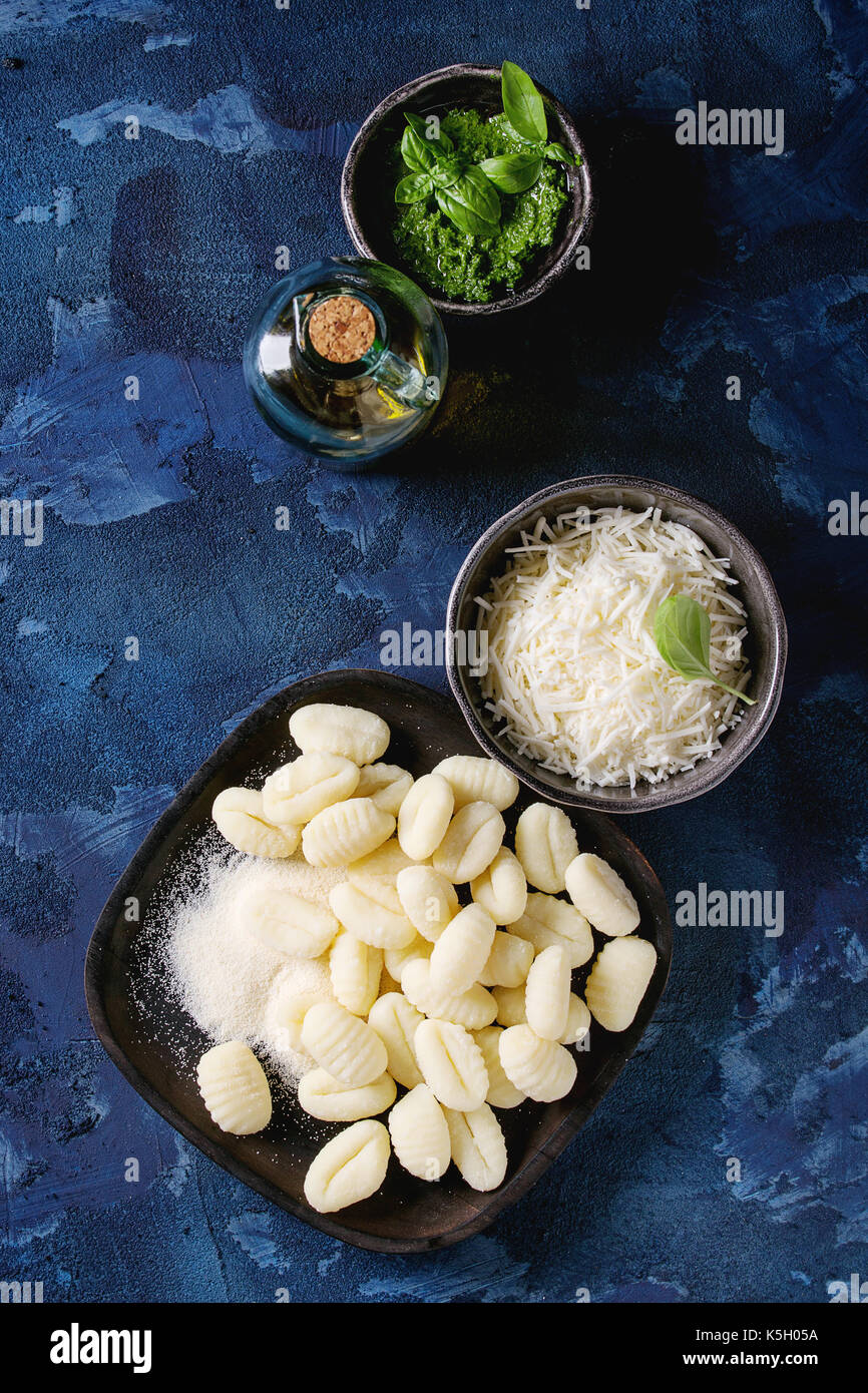 Raw uncooked potato gnocchi Stock Photo - Alamy