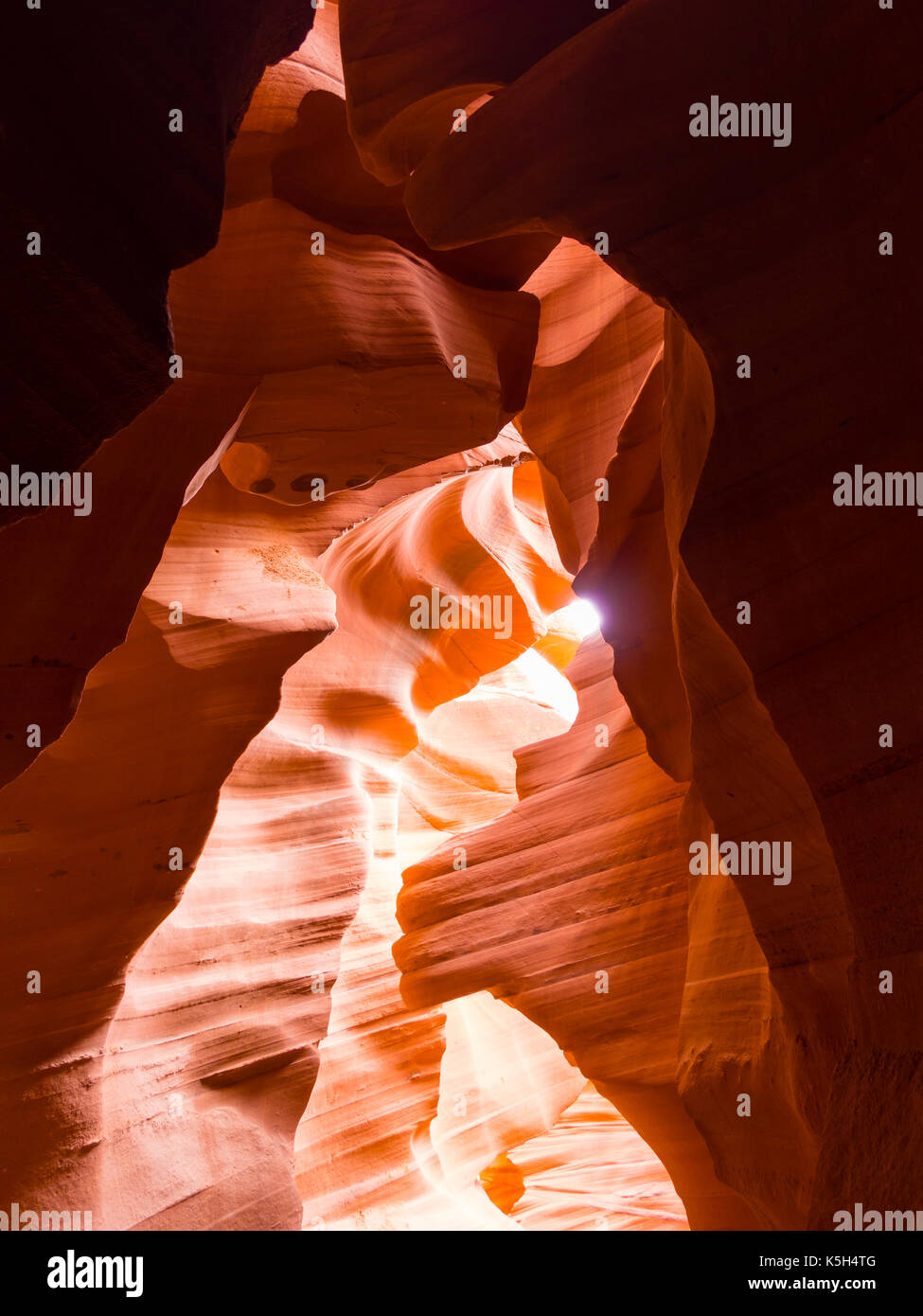 Eroded rock formations inside the Lower Antelope Canyon near Page ...