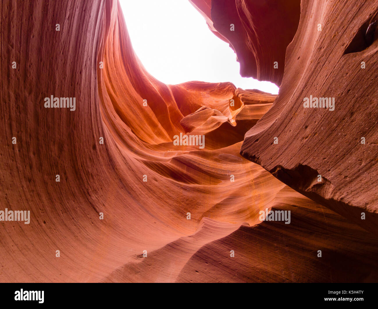 Eroded rock formations inside the Lower Antelope Canyon near Page ...