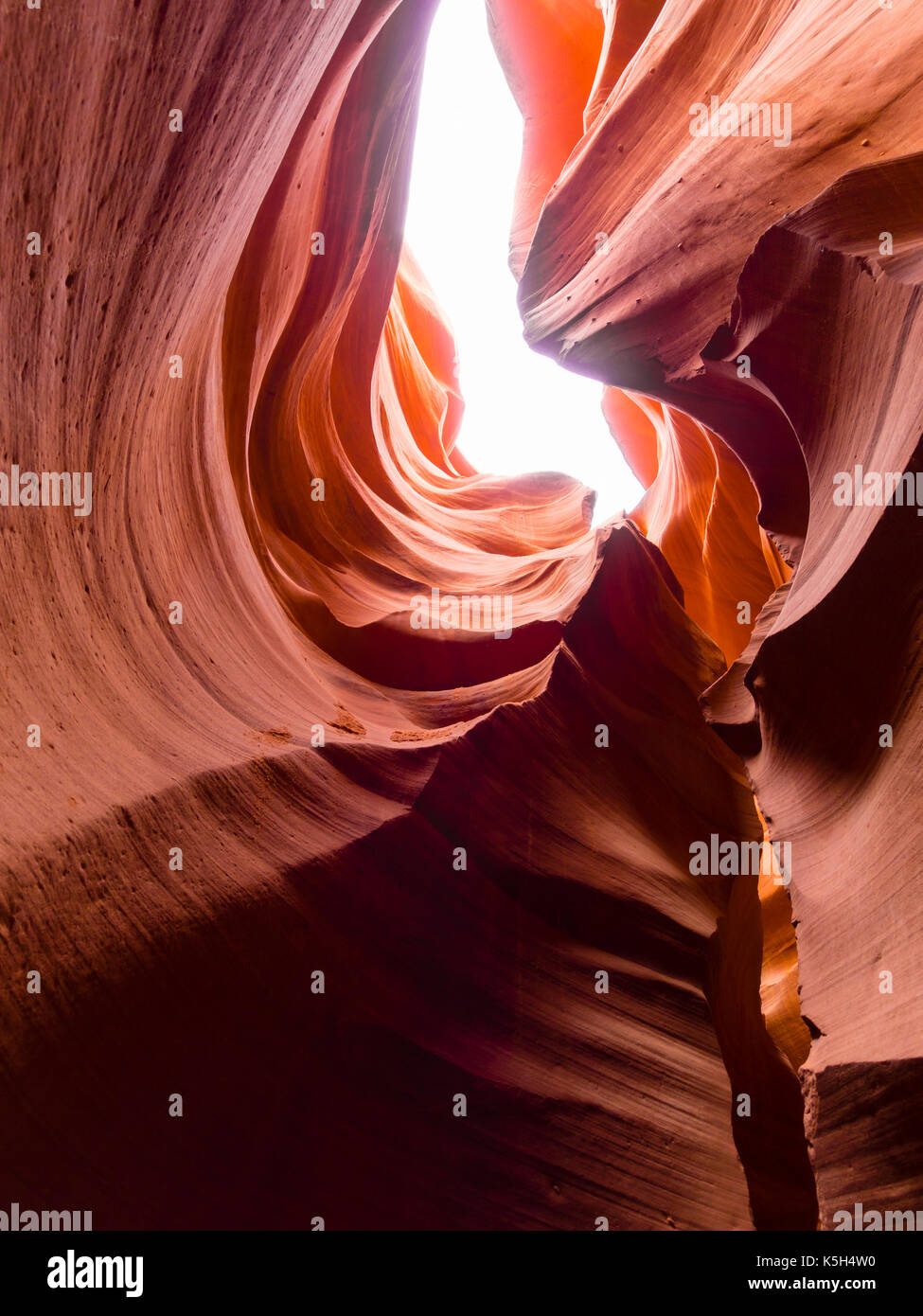 Eroded rock formations inside the Lower Antelope Canyon near Page ...