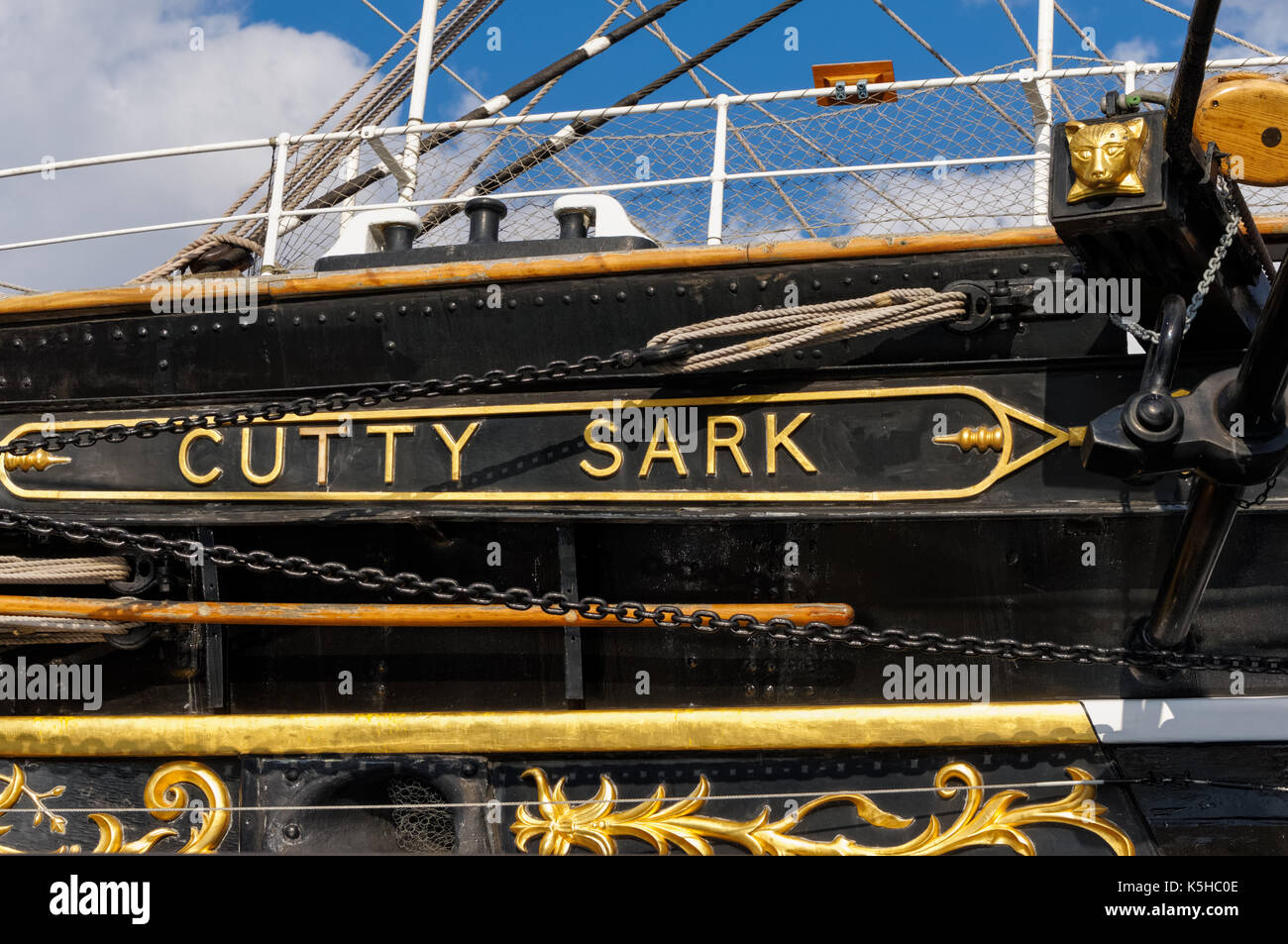 Cutty Sark clipper ship in Greenwich, London England United Kingdom UK ...