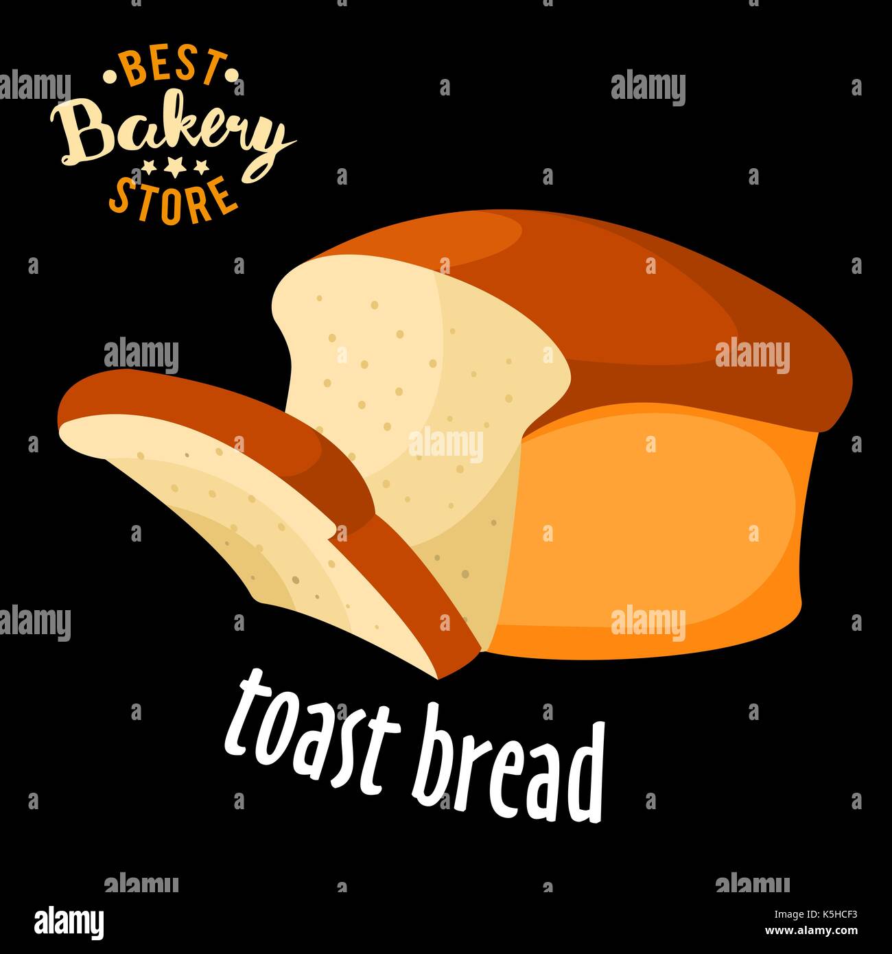 Baked Toast bread vector. Baked bread product Stock Vector Image & Art ...