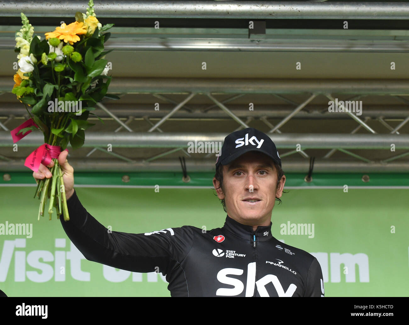 Team sky geraint thomas on podium hi-res stock photography and images ...