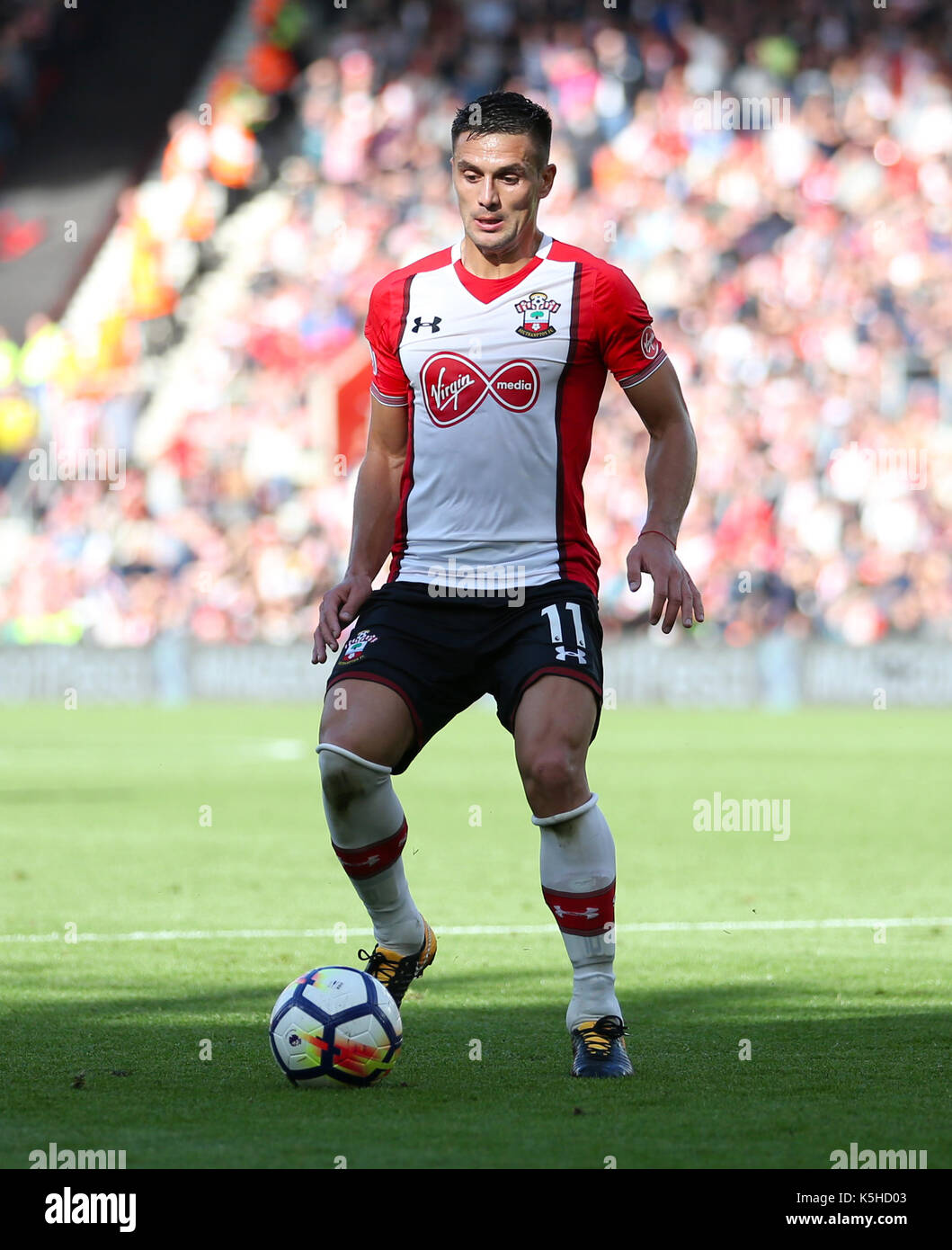 Southampton's Dusan Tadic during the Premier League match at St Mary's ...