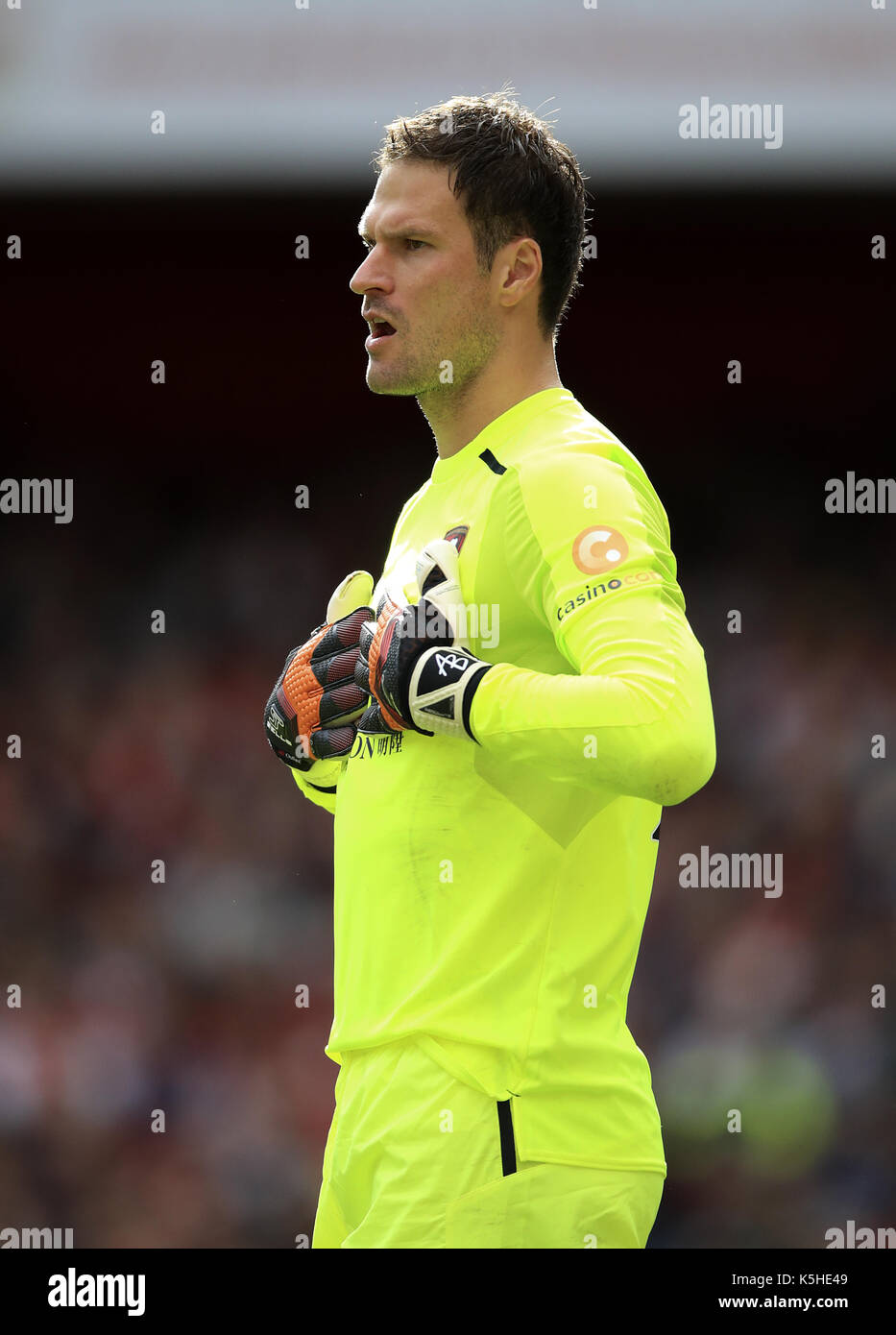 AFC Bournemouth goalkeeper Asmir Begovic during the Premier League ...