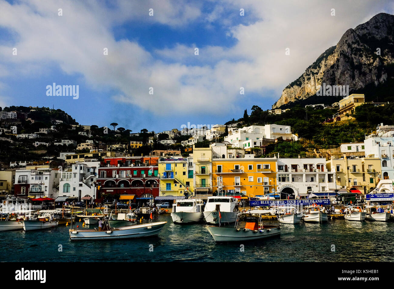General views of Capri, Italy including people, tourists, shopping ...