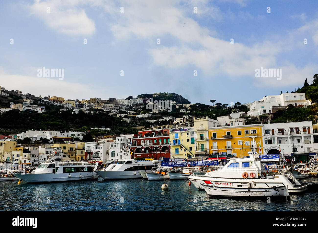 General views of Capri, Italy including people, tourists, shopping ...