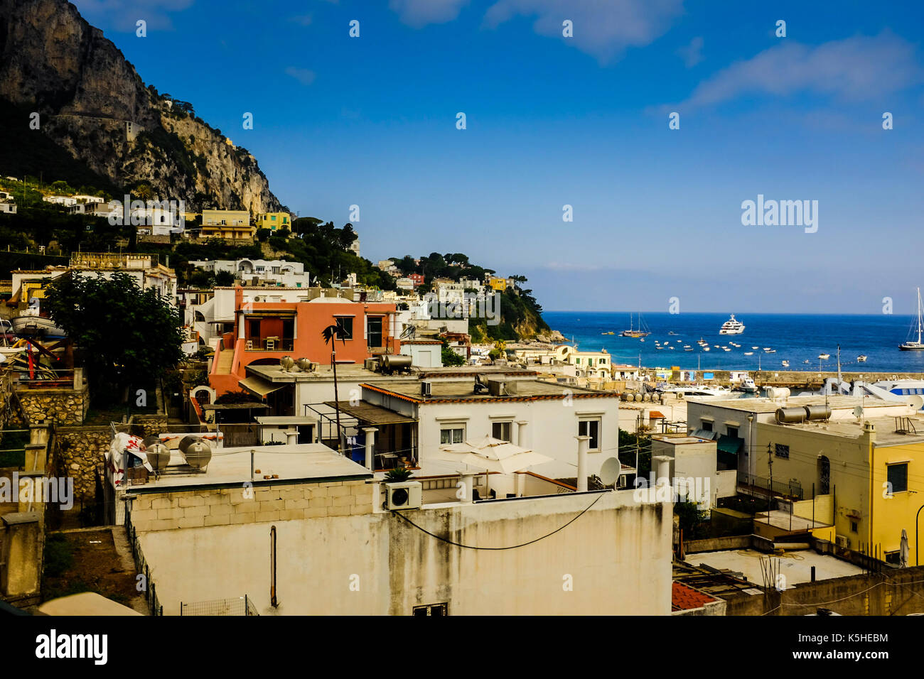 General views of Capri, Italy including people, tourists, shopping ...