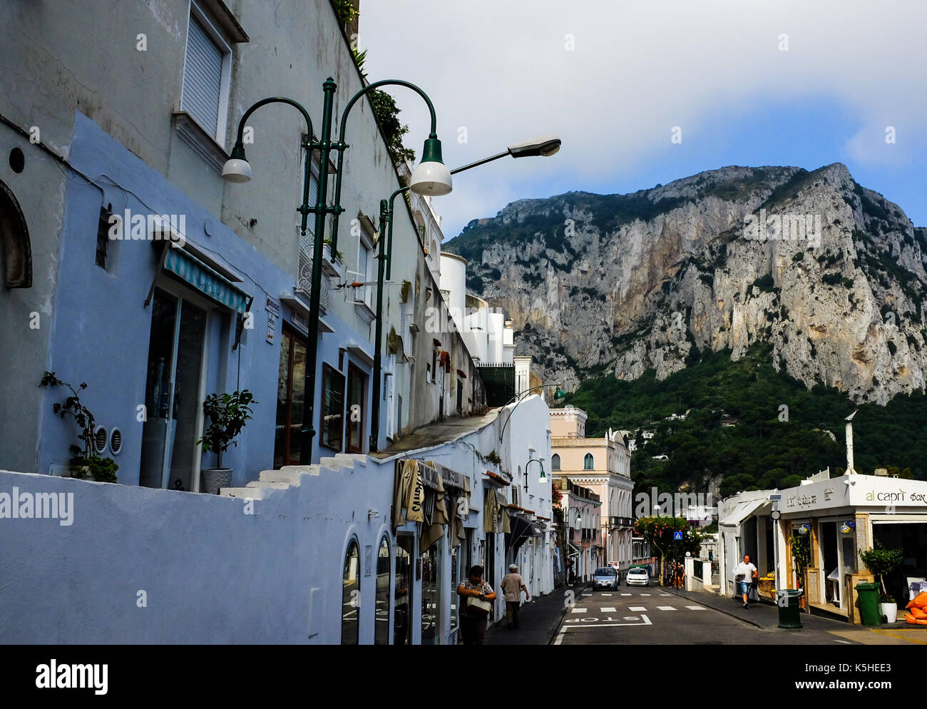 General views of Capri, Italy including people, tourists, shopping ...