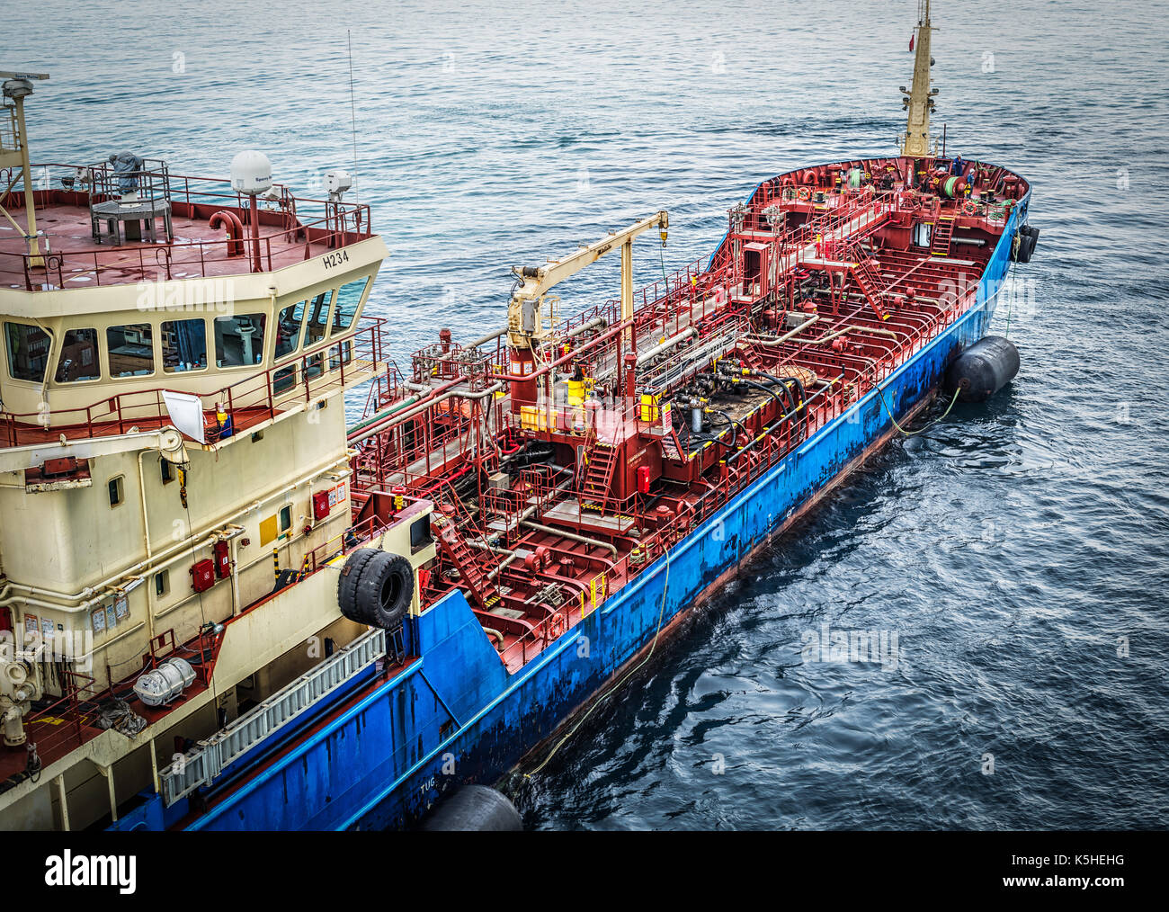 ship at sea on the ocean Stock Photo - Alamy