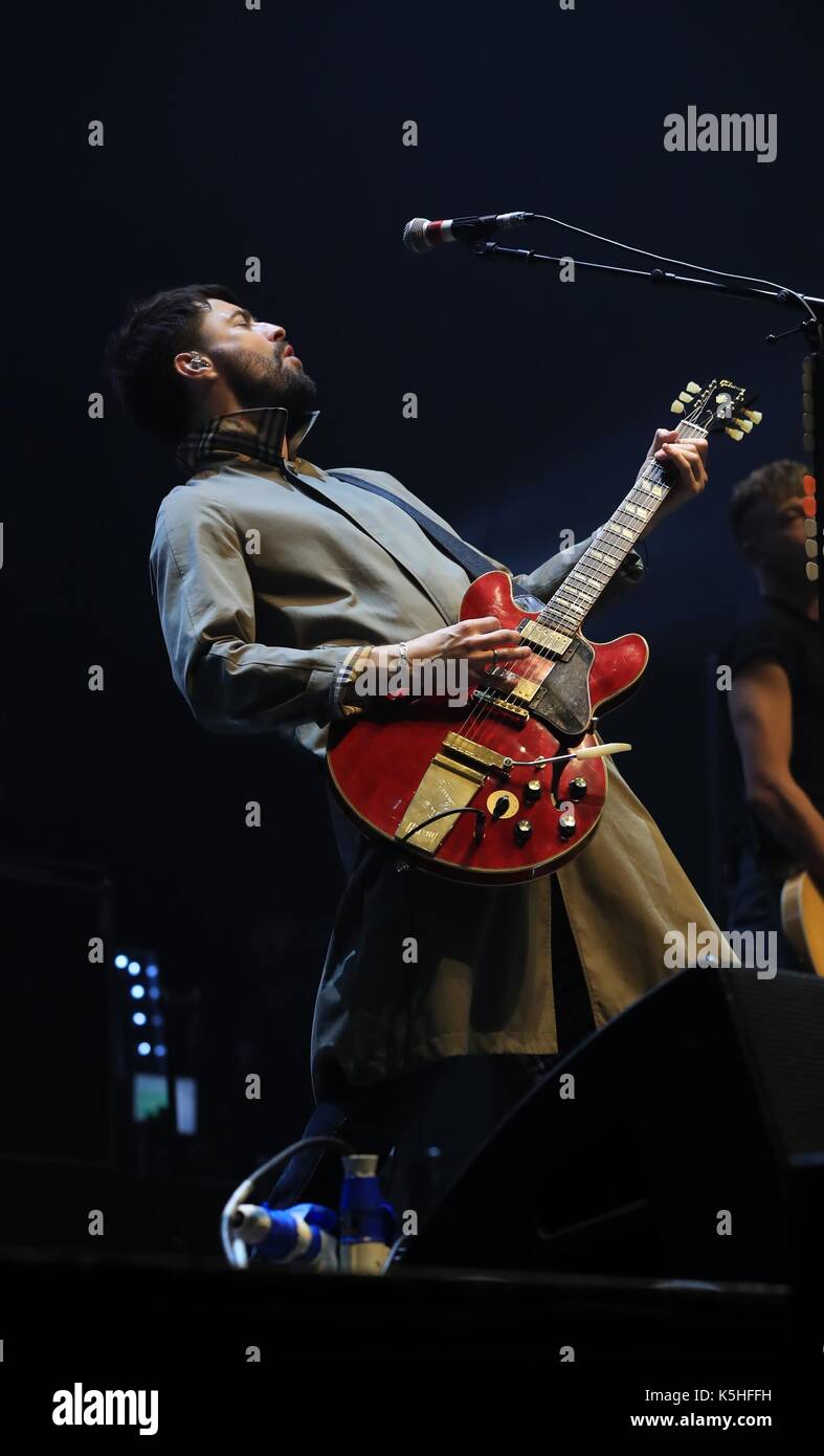EDITORIAL USE ONLY Liam Fray of the Courteeners performs during the We ...