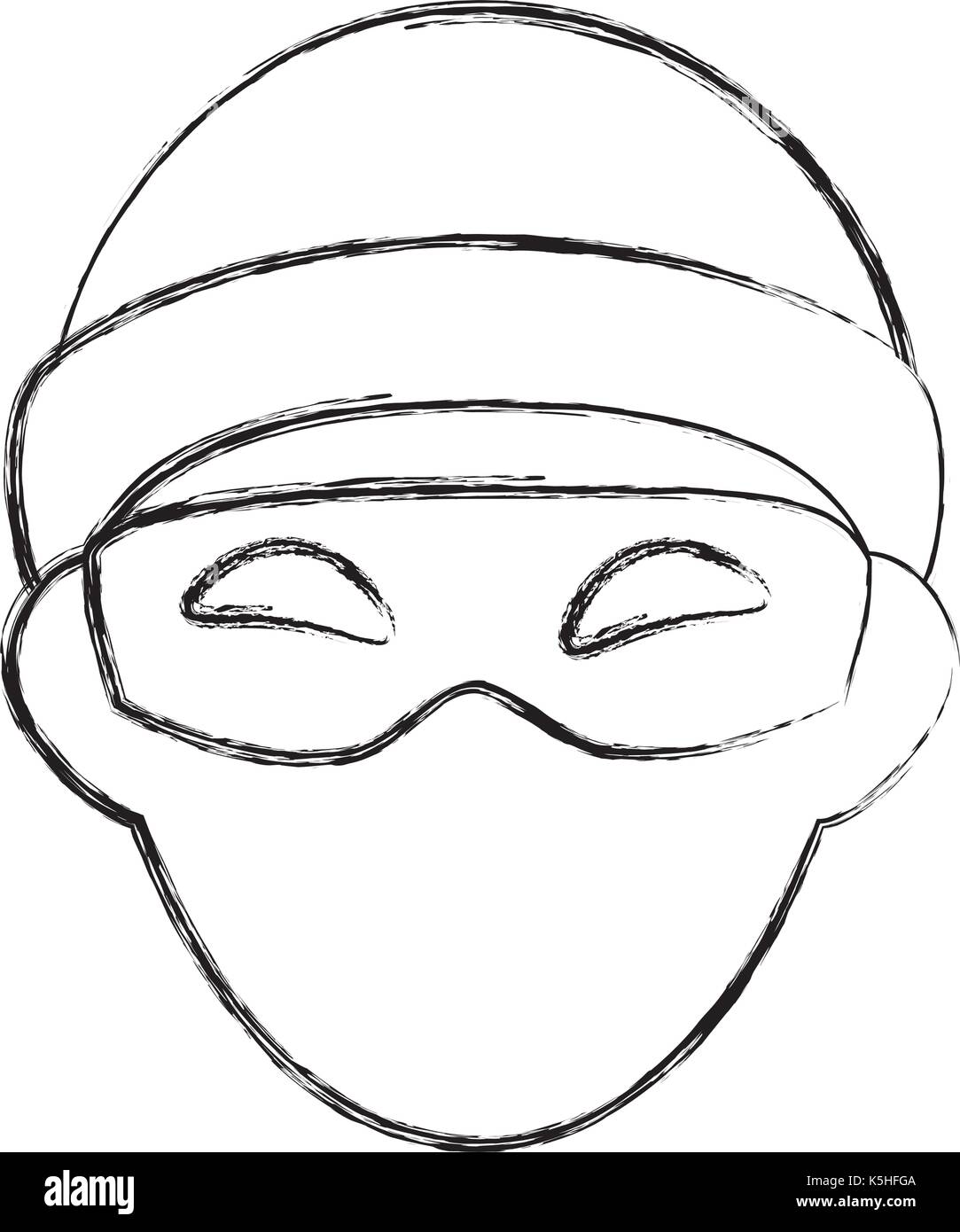 thief dangerous avatar character vector illustration design Stock ...