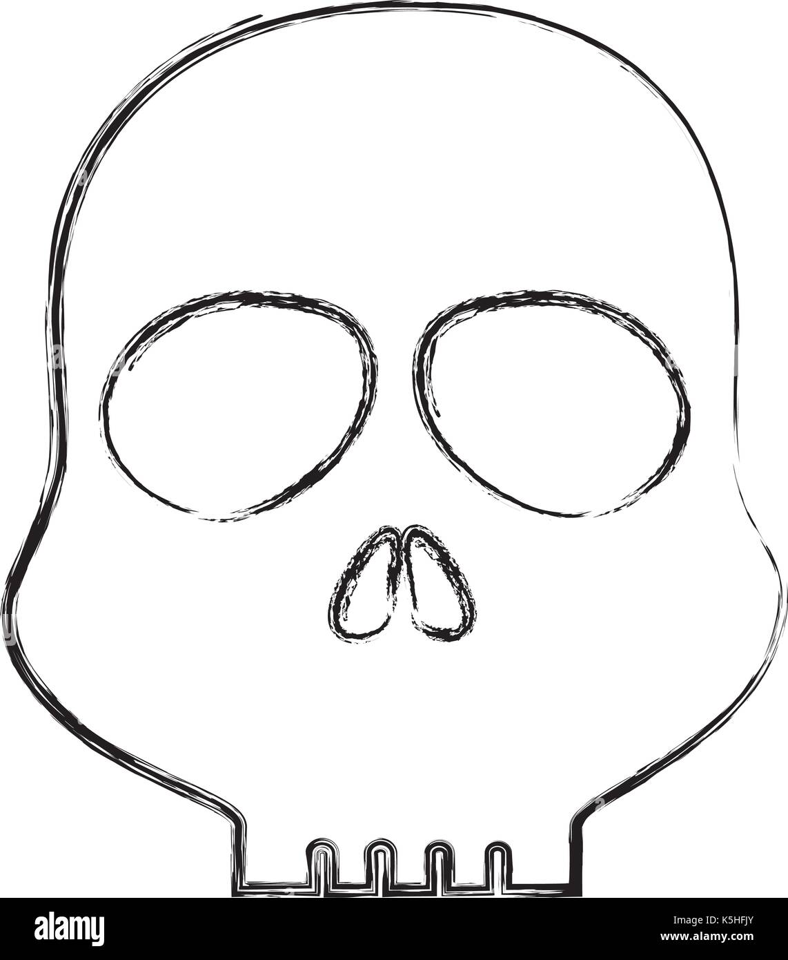 skull alert symbol icon vector illustration design Stock Vector Image ...