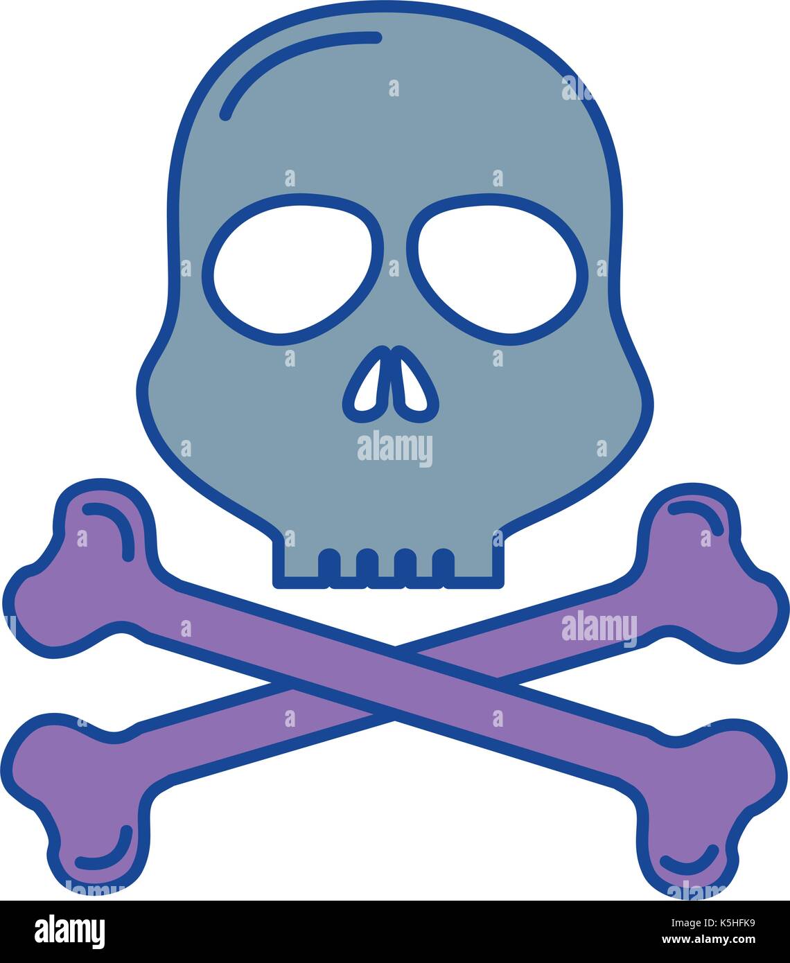 skull alert symbol icon vector illustration design Stock Vector Image ...