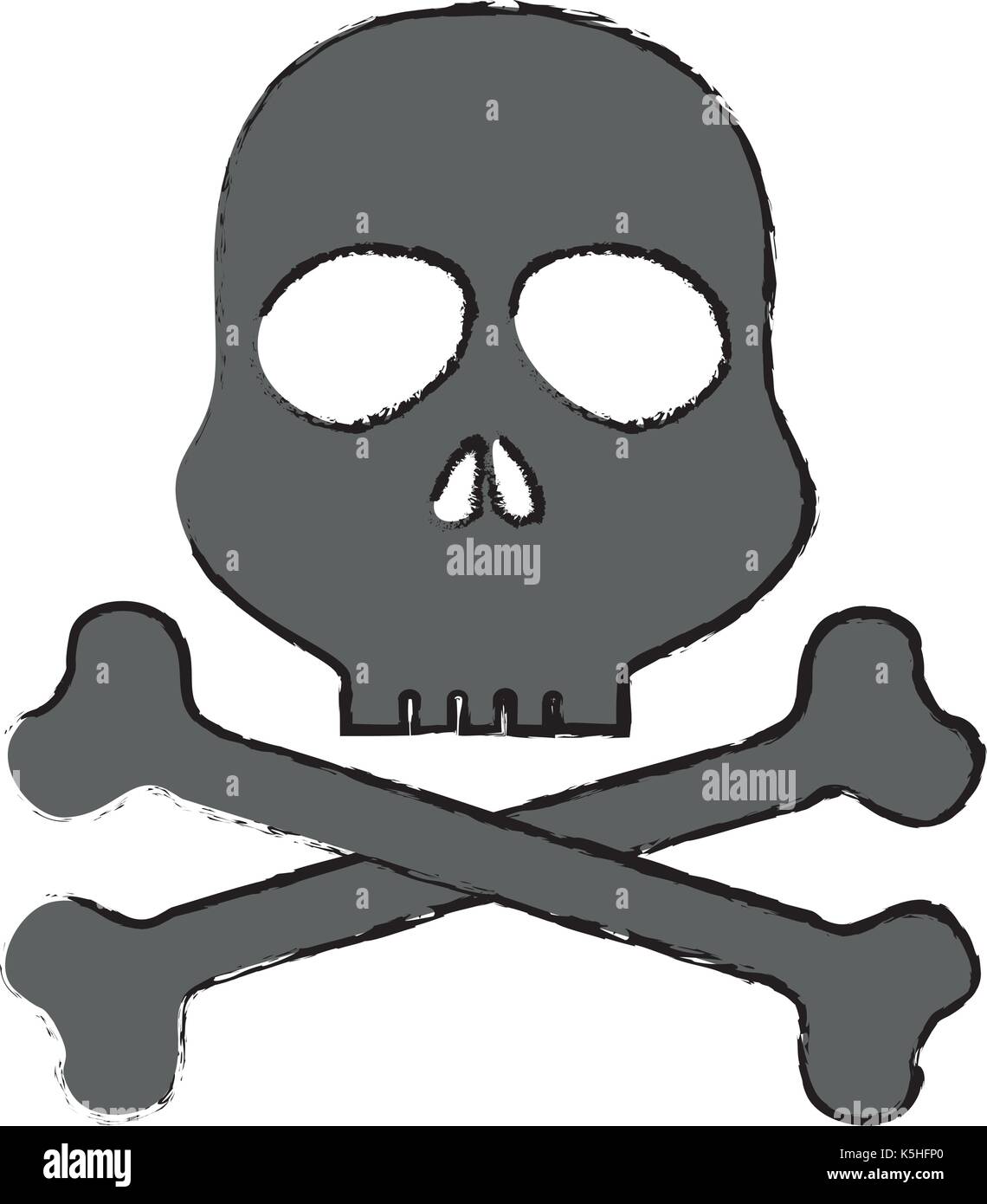 skull alert symbol icon vector illustration design Stock Vector Image ...