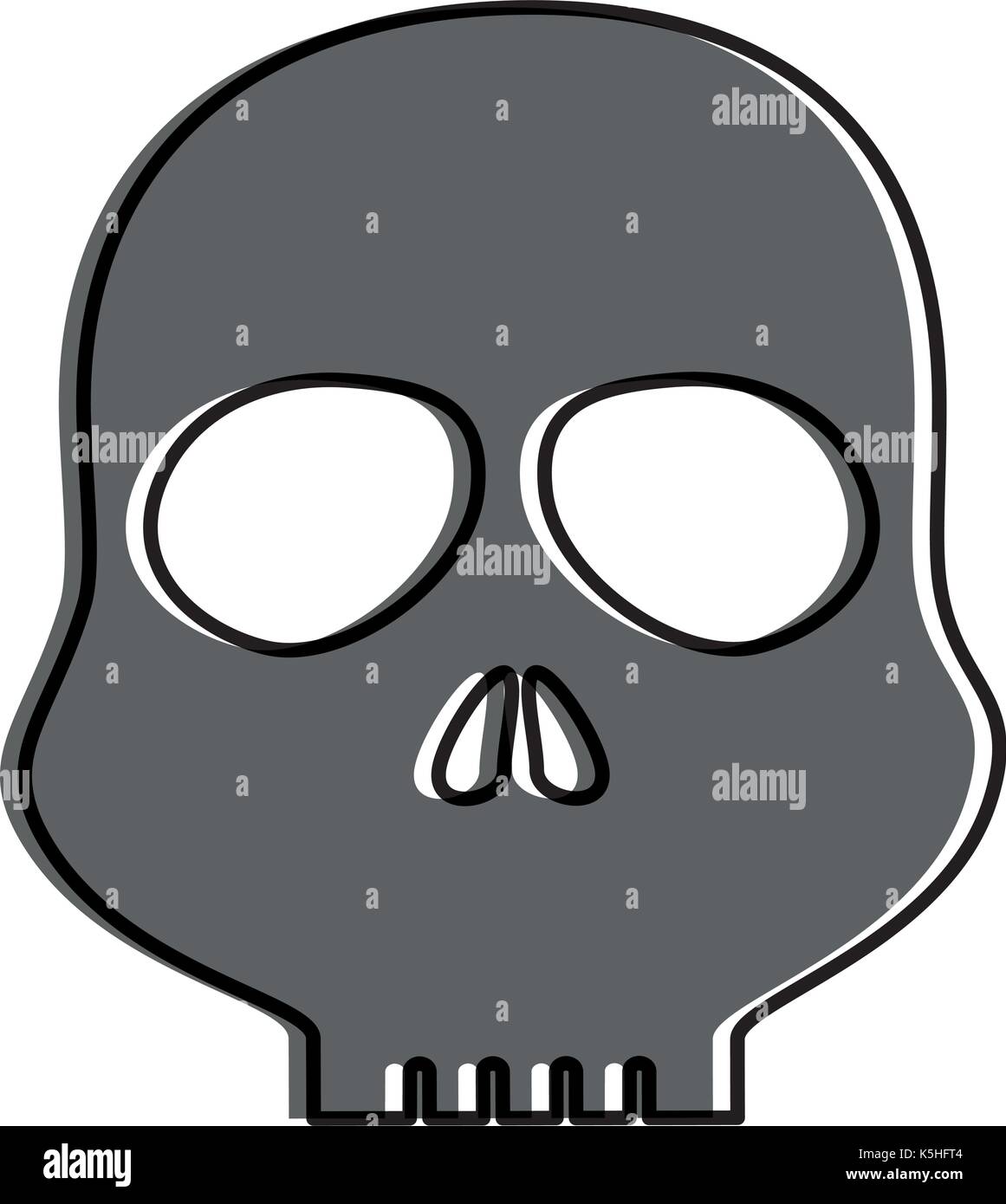 skull alert symbol icon vector illustration design Stock Vector Image ...