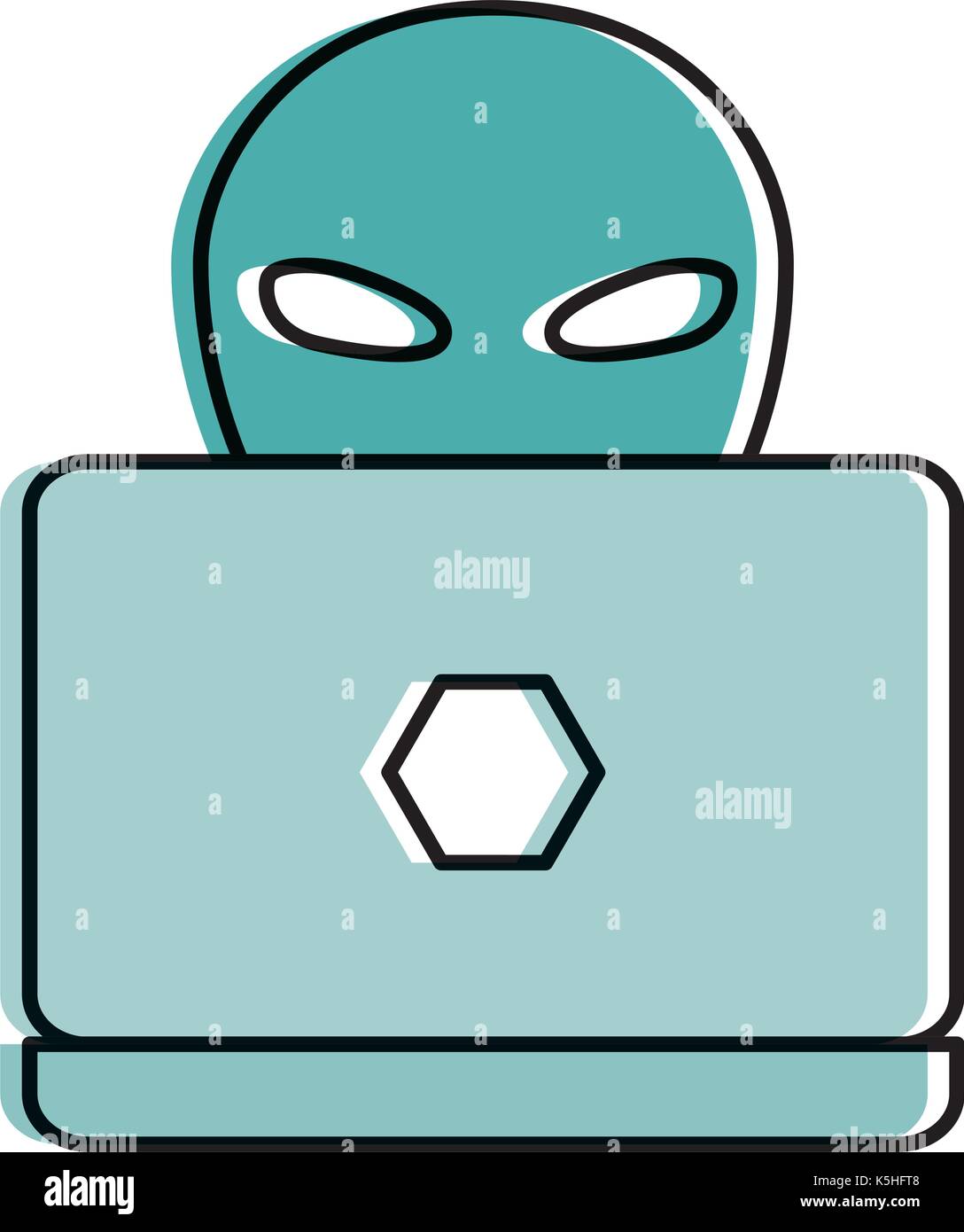 alien with laptop icon vector illustration design Stock Vector Image ...