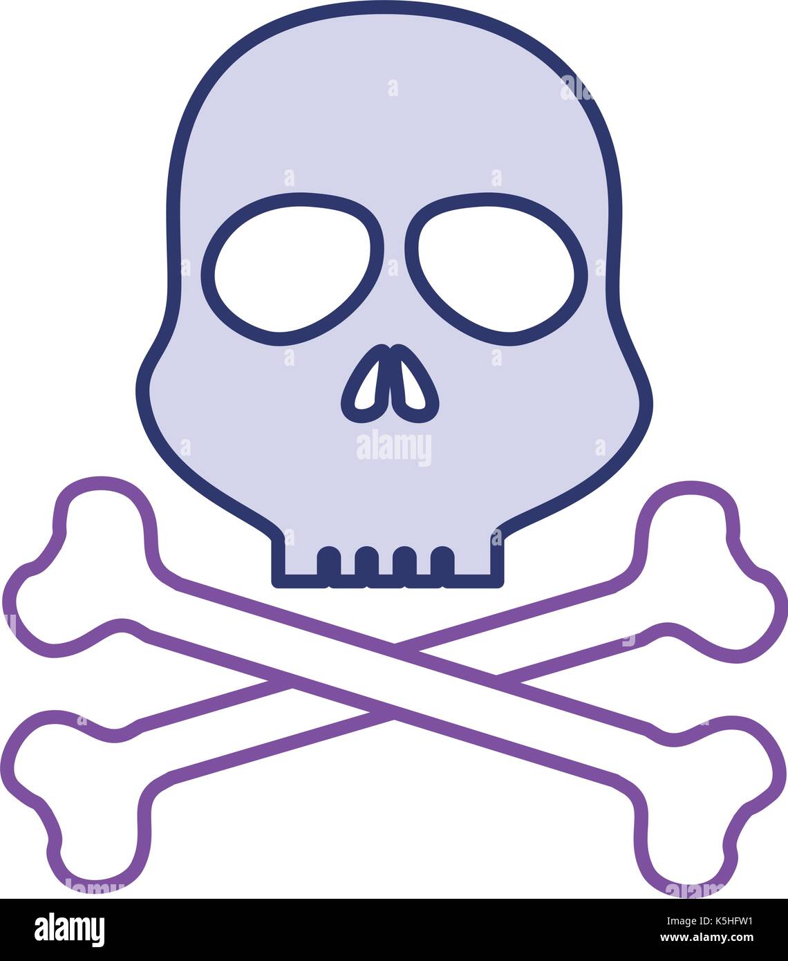 skull alert symbol icon vector illustration design Stock Vector Image ...