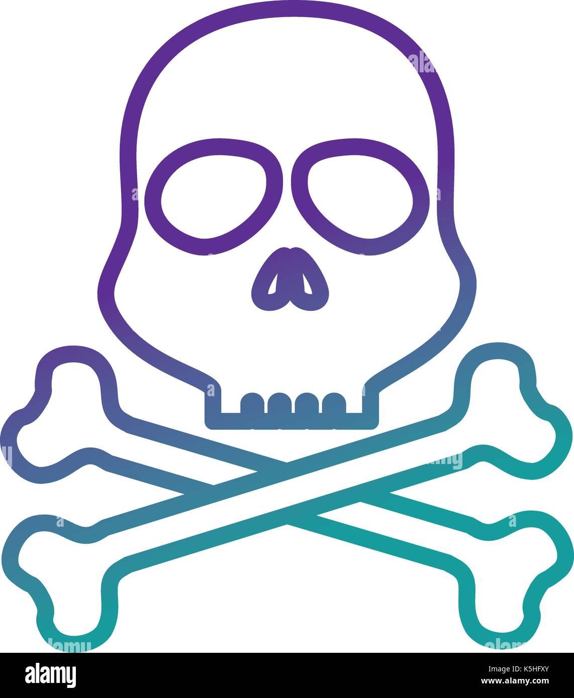 skull alert symbol icon vector illustration design Stock Vector Image ...