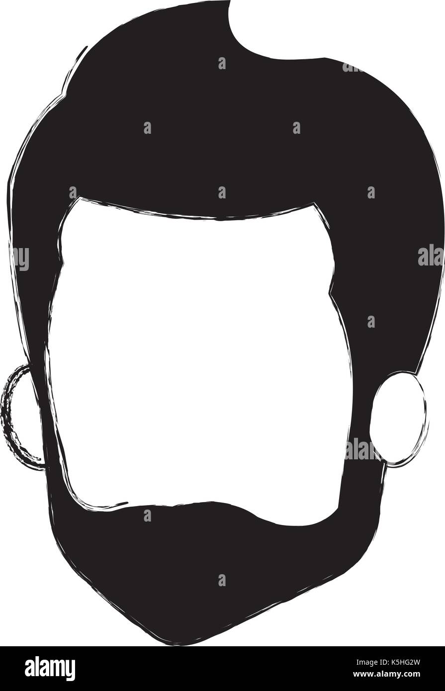 young man with beard avatar character vector illustration design Stock ...