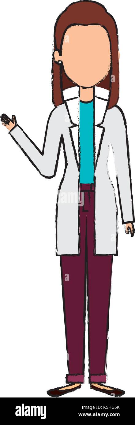 female doctor avatar character vector illustration design Stock Vector ...