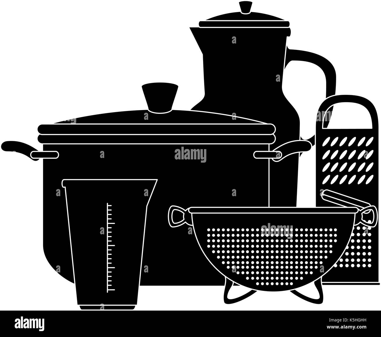 Cutlery containers Black and White Stock Photos & Images - Alamy