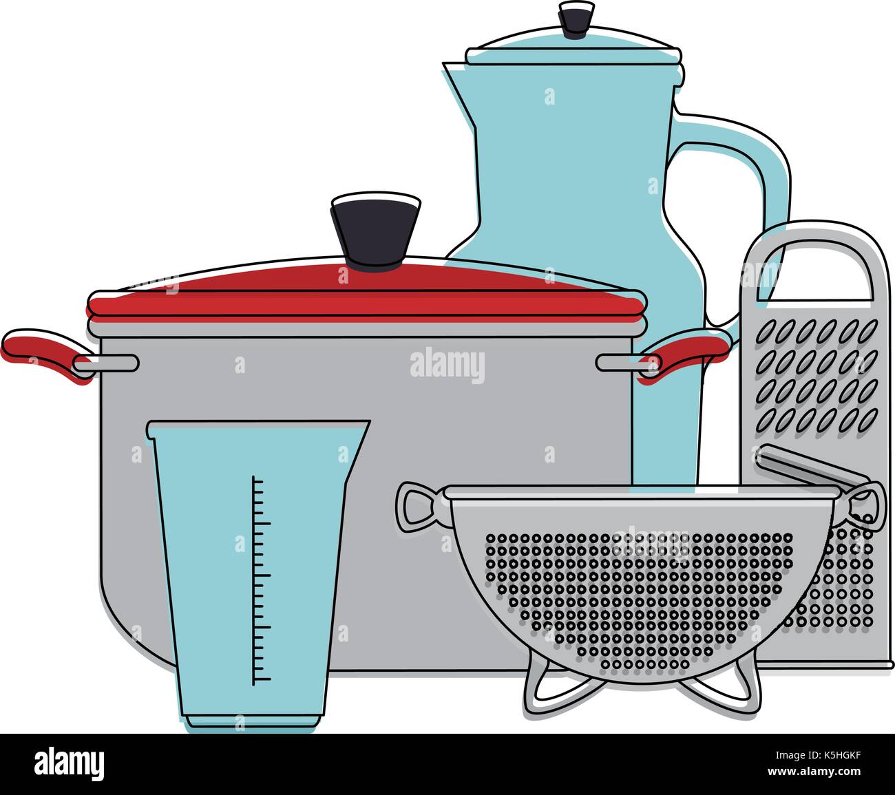 set of kitchen containers vector illustration design Stock Vector Image ...