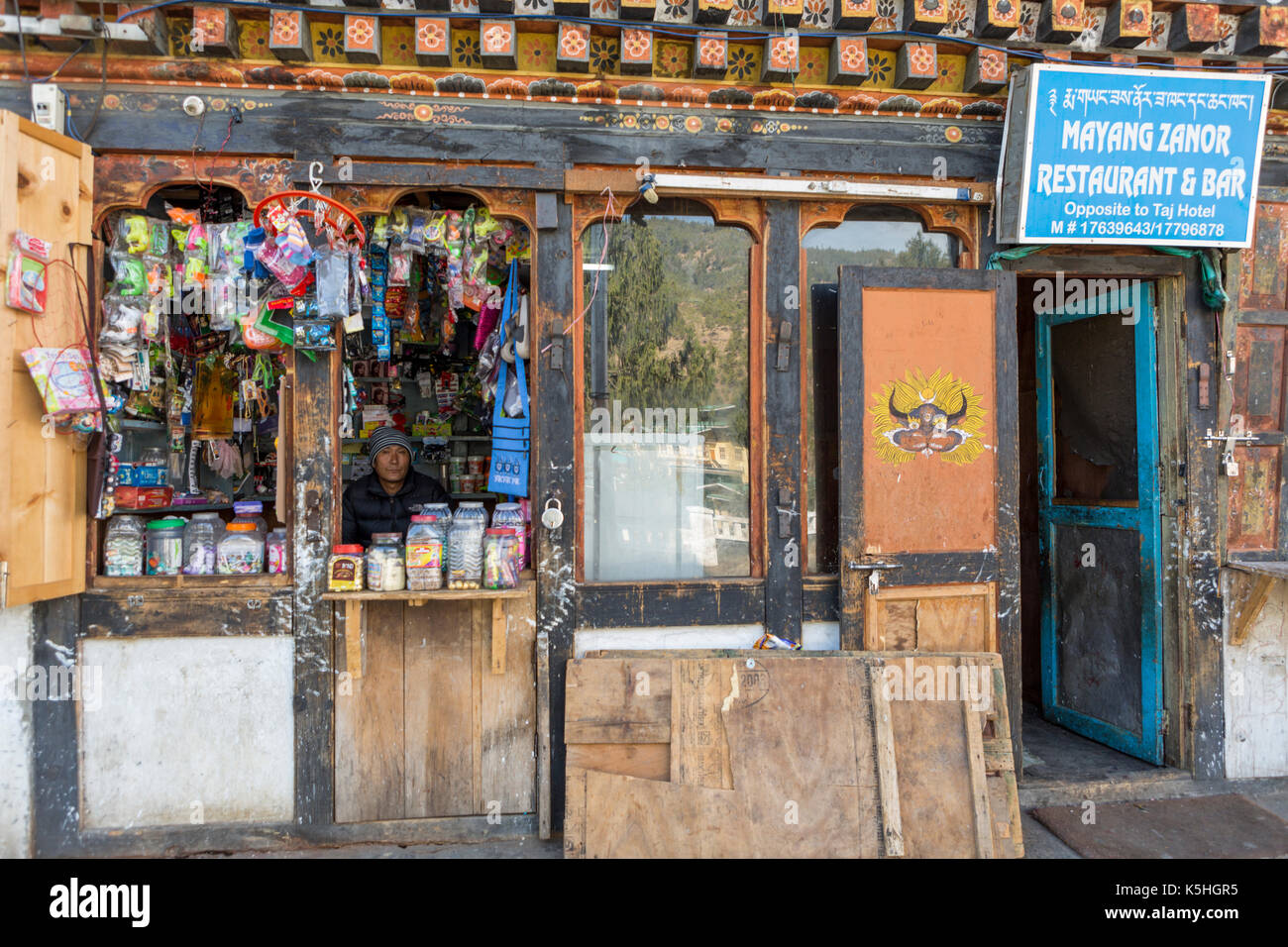 General shop and Mayang Zanor Restaurant and Bar in Thimphu, Western ...
