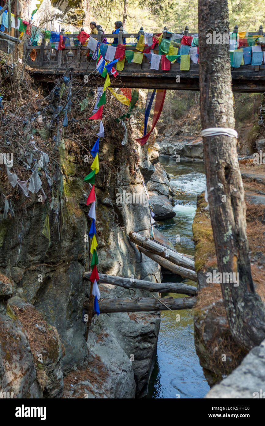 Pilgrims visiting the Burning Lake in the Tang Valley, Bumthang ...