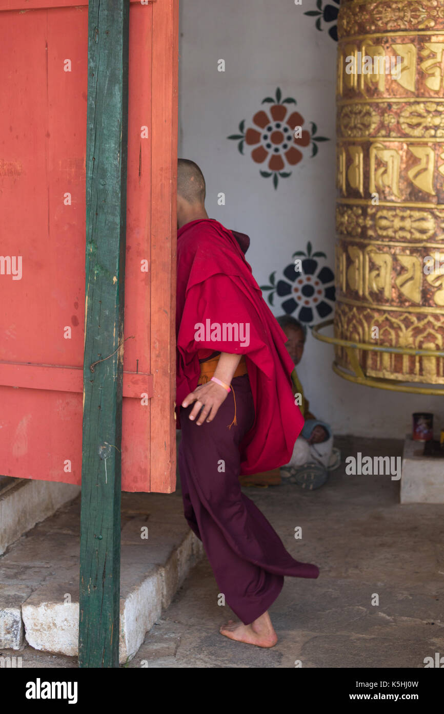 Chimi Lakhang (temple) near Lobesa, Punakha, Western Bhutan Stock Photo ...