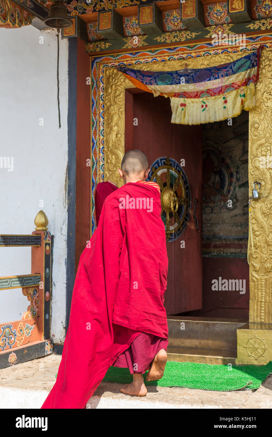 Chimi Lakhang (temple) near Lobesa, Punakha, Western Bhutan Stock Photo ...