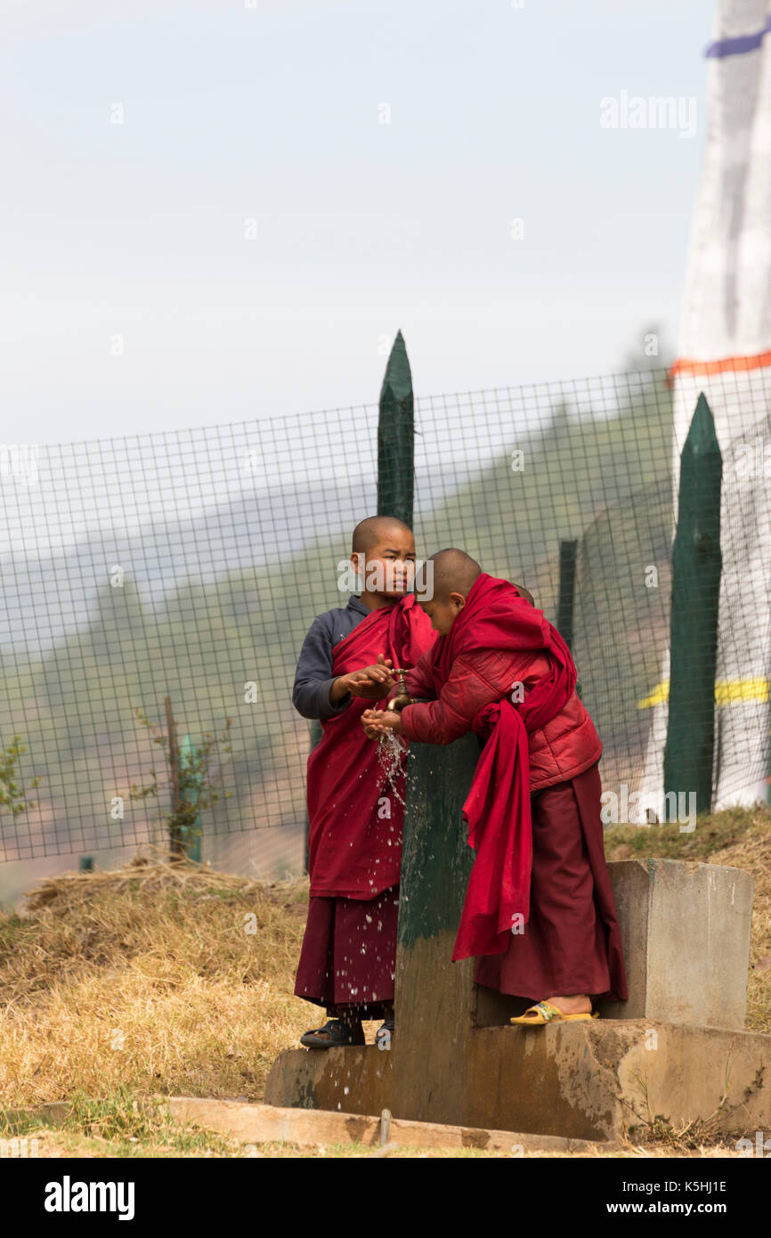 Chimi Lakhang (temple) near Lobesa, Punakha, Western Bhutan Stock Photo ...