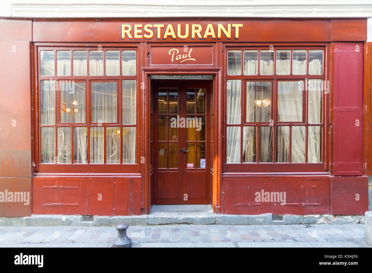 Facade of Chez Paul restaurant on rue de Lappe off rue de Charonne near ...
