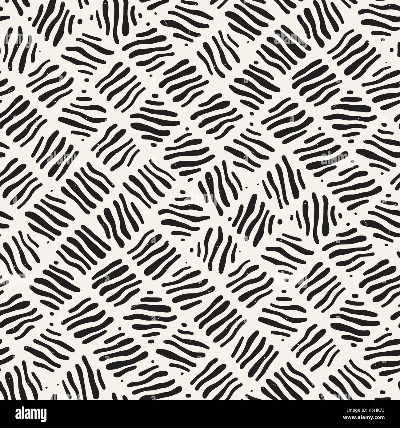 Seamless freehand pattern. Vector abstract rough lines background. Hand ...