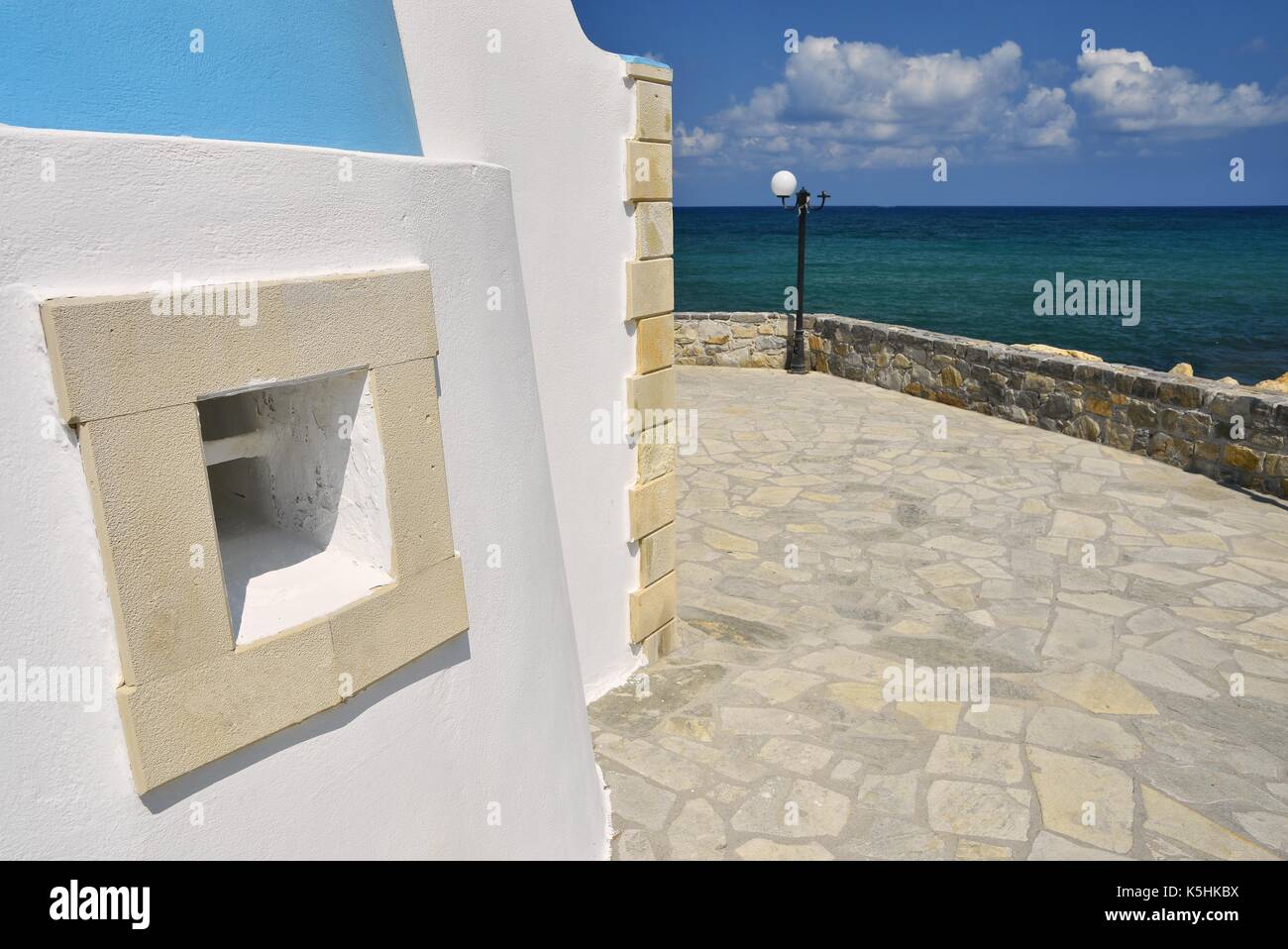 Beautiful little Greek chapel at sunset on the island of Crete - Greece ...