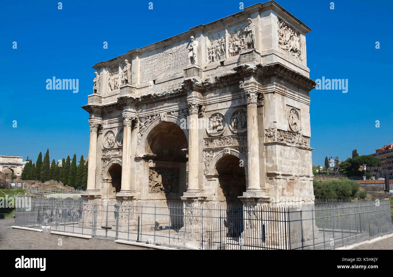Colosseo the colosseum ancient triumphal arch of constantine arc hi-res ...