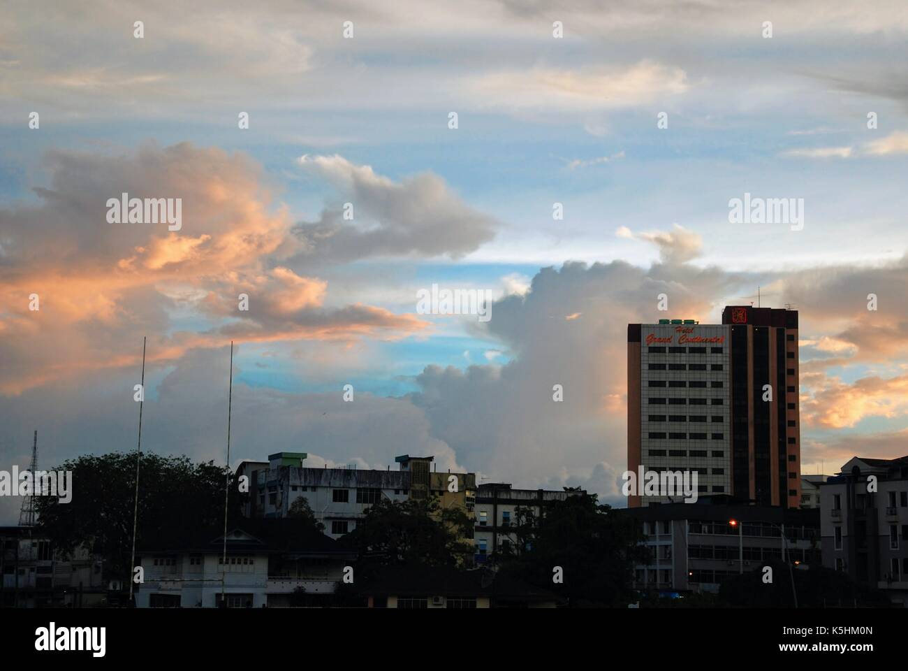 kuching sunset, borneo, malaysia Stock Photo - Alamy